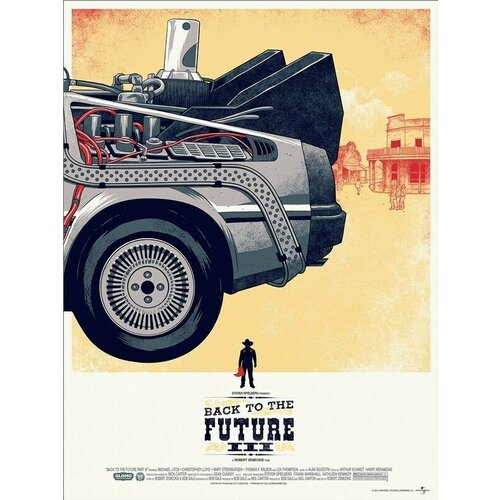 Плакат, постер на холсте Назад в будущее 3 (Back to the Future Part III), Роберт Земекис. Размер 60 х 84 см