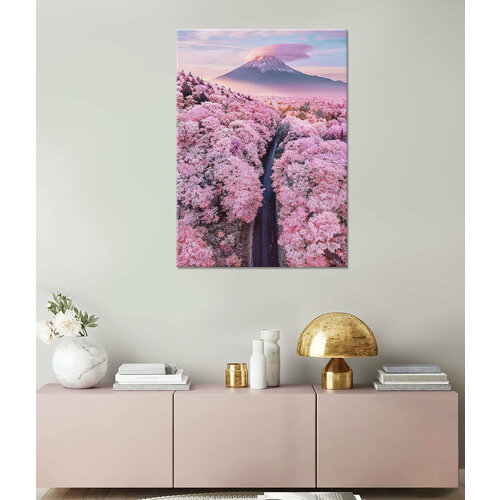 Картина/Картина на холсте/Картина на холсте для интерьера/Картина на стену/Цветущая Сакура (3) - Cherry Blossom (3) 30х40