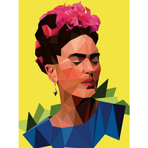 Плакат, постер на холсте Frida Kahlo/Фрида Кало/искусство/арт/абстракция/творчество. Размер 30 на 42 см