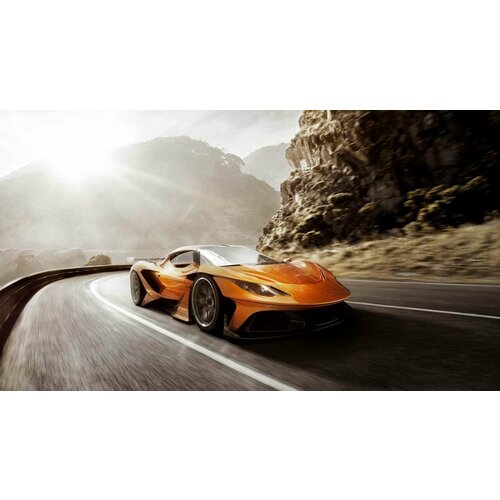 Картина на холсте 60x110 Альянс Лес "Apollo Arrow аполло суперкар" на подрамнике / интерьер/ декор