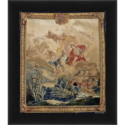 Плакат, постер на бумаге Apollo and Clytie, tapestry by Beauvais Tapestry Manufactory designed by Francois Boucher. Франсуа Буше. Размер 30 на 42 см