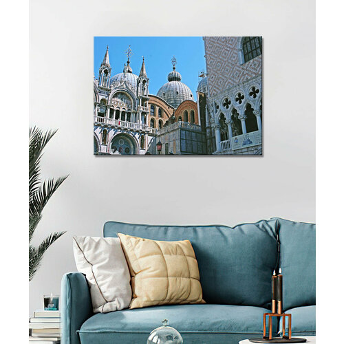 Картина/Картина на холсте для интерьера/Картина на стену/Картина для кухни/ - Венеция Италия Собор Сан - Марко (1) 20х30