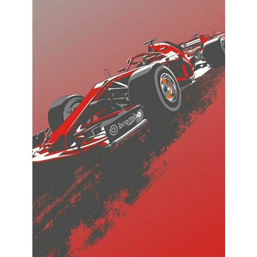 Плакат, постер на холсте Formula 1, Формула 1. Размер 30 х 42 см