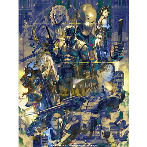 Плакат, постер на холсте Metal Gear/искусство/арт/абстракция/творчество. Размер 60 х 84 см