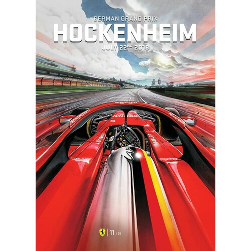 Плакат, постер на холсте F1 German Grand Prix Hockenheim. Размер 21 на 30 см