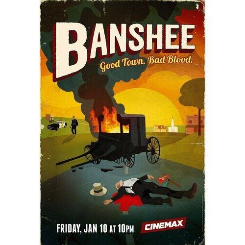 Плакат, постер на холсте Banshee/Банши. Размер 21х30 см