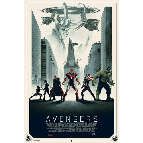 Плакат, постер на холсте The Avengers/Мстители. Размер 21 х 30 см