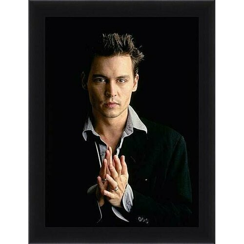 Плакат, постер на холсте Johnny Depp-Джонни Депп. Размер 21 х 30 см