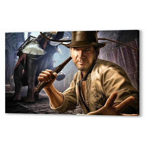 Плакат, постер на холсте Indiana Jones. Размер 21 х 30 см