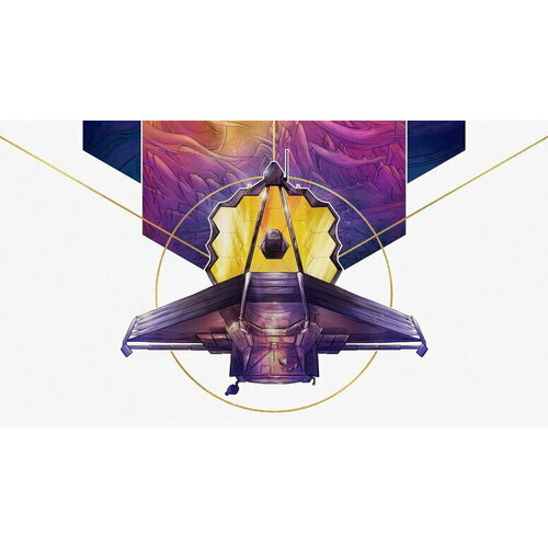 Плакат, постер на холсте космический телескоп Джеймс Уэбб James Webb Space Telescope GSFC/NASA орбитальная инфракрасная. Размер 21 х 30 см