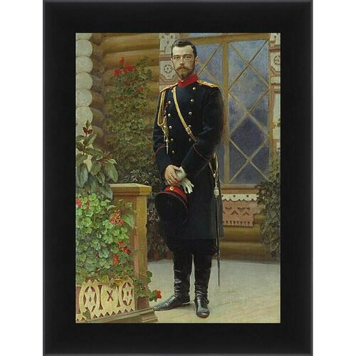 Плакат, постер на бумаге Портрет императора Николая II. Илья Репин. Размер 21 х 30 см