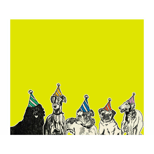 Плакат, постер на холсте Парад собак. Размер 42 х 60 см