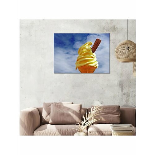 Картина на холсте с подрамником мороженое 1 30х40