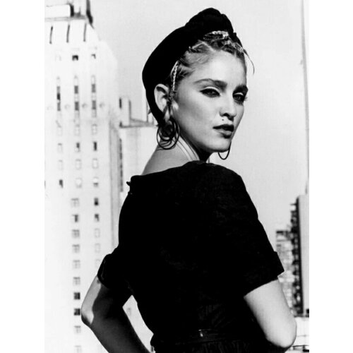 Плакат, постер на бумаге Madonna/Мадонна/черно-белый. Размер 42 х 60 см