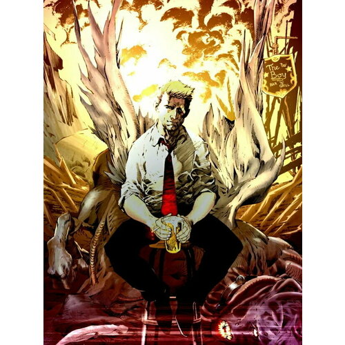 Плакат, постер на холсте John Constantine/Джон Константин/комиксы/мультфильмы. Размер 42 х 60 см