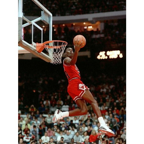 Плакат, постер на холсте Майкл Джордан (Michael Jordan) спорт. Размер 60 х 84 см