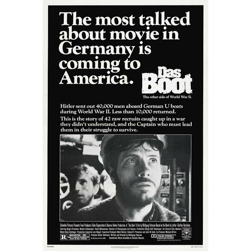 Плакат, постер на бумаге Подводная лодка (Das Boot, 1981г). Размер 21 х 30 см