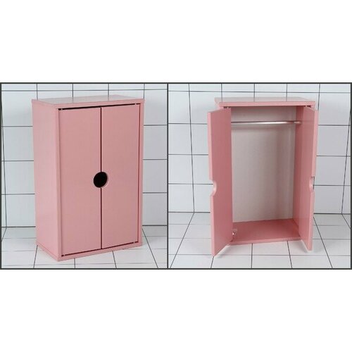 Шкаф для одежды из МДФ окрашенный, цвет розовый ШДК-10