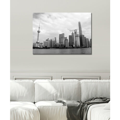 Картина/Картина на холсте для интерьера/Картина на стену/Картина для кухни/ - Китай небоскребы 8 40х60