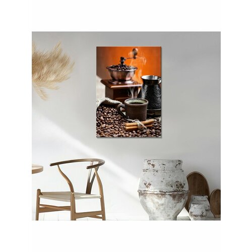 Картина на холсте с подрамником Свежесваренный кофе 3 60х80