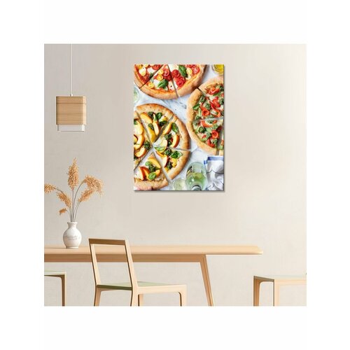 Картина на холсте с подрамником Оригинальная пицца 30х40