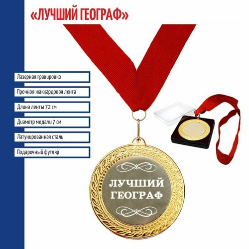 Подарки Сувенирная медаль "Лучший географ"