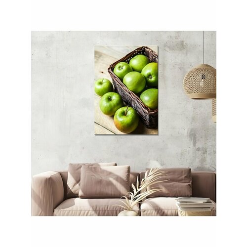 Картина на холсте с подрамником Витаминные яблоки 30х40