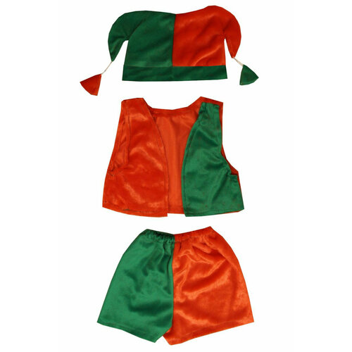 Карнавальный костюм детский Скоморох петрушка красный 3 з-з LU3022-62 InMyMagIntri 98-104cm