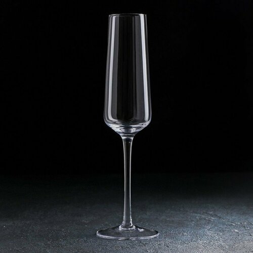 Бокал стеклянный для шампанского «Алхимия», 190 мл (комплект из 3 шт)