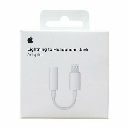 Адаптер Apple Lightning to 3.5 mm MMX62FE/A Model A1749 Headphone Jack Adapter Переходник для Наушников для Apple iPhone / iPad