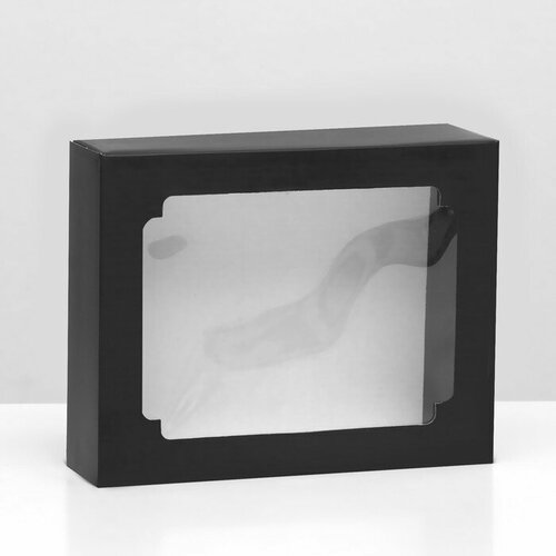 Коробка самосборная, крышка-дно, с окном, Малевич 18 х 15 х 5 см 5 шт