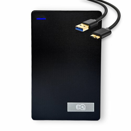 Внешний жесткий диск 500Gb 3Q Portable USB 3.0, Портативный накопитель HDD (3QHDD-S180H-500), чёрный