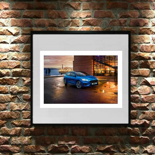 Постер "ford focus st line 2018" от Cool Eshe из коллекции "Автомобили", плакат А4