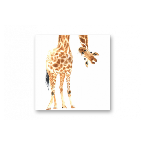 Картина на холсте | Diva Kartina | Арт Постеры. Длинный жираф | 80X80 см | Интерьерный постер