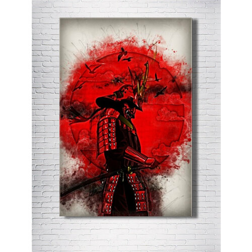 Картина на холсте для интерьера на стену - Samurai/Самурай 50х70