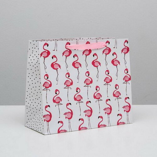 Пакет ламинированный горизонтальный "Фламинго", ML 27 x 23 x 11.5 см