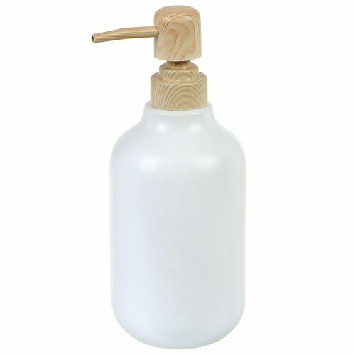 Дозатор для жидкого мыла Глянец, керамика, 7.8х18.5 см, белый, CE2919AA-LD