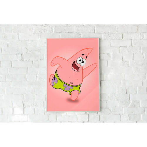 Плакат Патрик/Губка Боб/SpongeBob SquarePants/на стену 33х48 см / Постер формата А3+