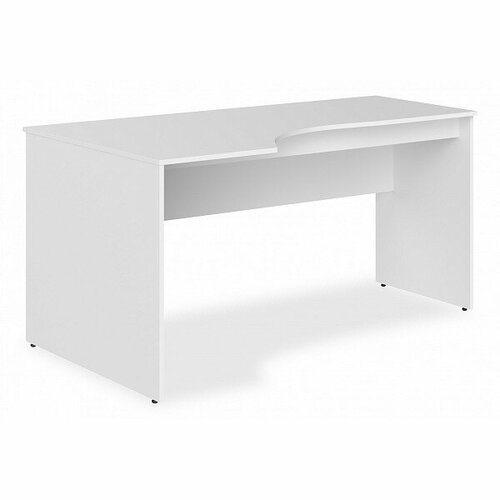 Стол офисный Simple SET160-1(L), Цвет корпуса: белый, Цвет столешницы: белый, Цвет кромки: белый