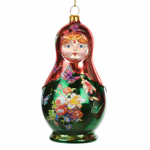 Goodwill Стеклянная елочная игрушка Russian Doll Ulyana 14 см, подвеска TR 22375