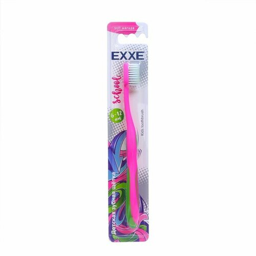 Exxe Детская зубная щетка EXXE school 6-12 лет, мягкая