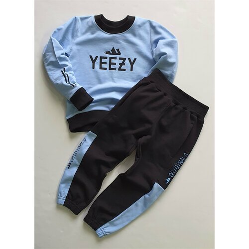 Комплект одежды , размер 152, черный, голубой