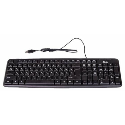 Клавиатура Ritmix RKB-103 Black USB черный, английская/русская (ANSI)