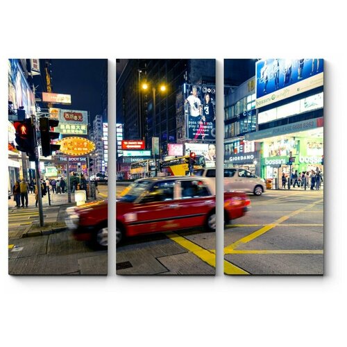 Модульная картина Вечерний Гонконг110x79