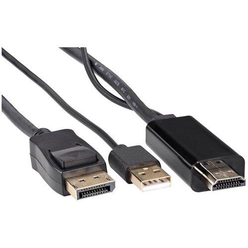 Кабель-переходник Vcom CG599AC-1.8M HDMI(M) +USB -> DisplayPort(M) 4K*60Hz 1.8m (CG599AC-1.8M)