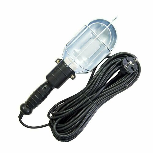 Светильник-переноска STANdart Luxe с решеткой и крючком, под лампу E27/ Ручной светильник/ 10 метров