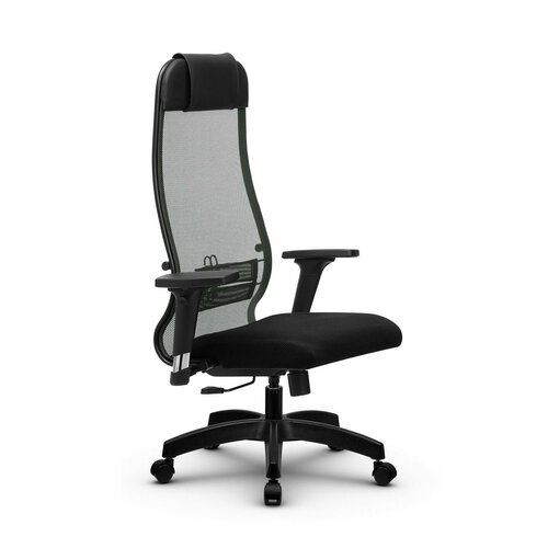 Компьютерное офисное кресло метта В 1b11/2D, Основание 17831, Темно-серое/Черное
