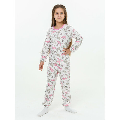 Пижама  КотМарКот, размер 98, белый, розовый