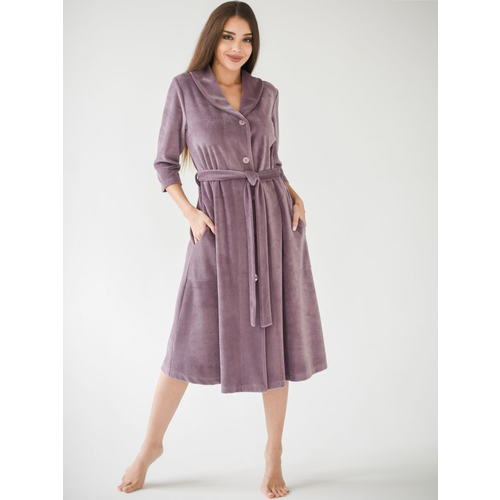 Халат  Текстильный Край, размер 56, фиолетовый