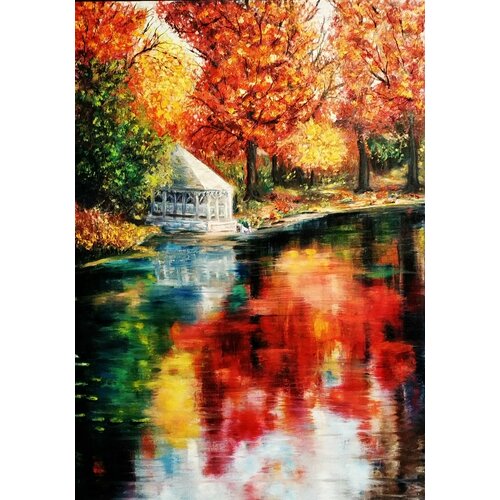 Картина "Осень в Бруклине" ,50х70 холст, масло